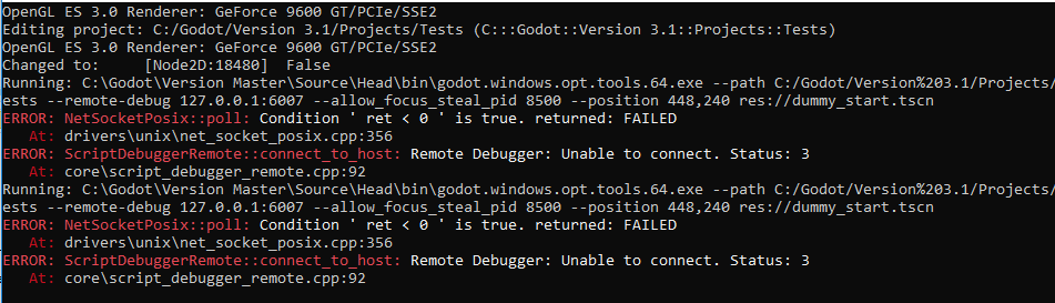 Can't launch scenes in editor. Remote Debugger: Unable to connect. Status: 3 · Issue #22328 ...