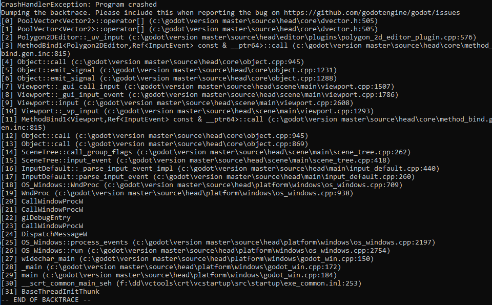 Polygon2D Editor crashing on internal vertex modifications. · Issue #24862 · godotengine/godot ...
