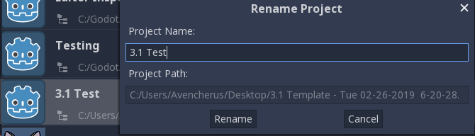 Rename Project Popup Does Not Grab Keyboard Focus · Issue 26339 · Godotenginegodot · Github 