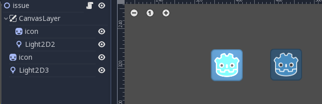 Light2D does not work across or inside CanvasLayers. · Issue #26684 ...