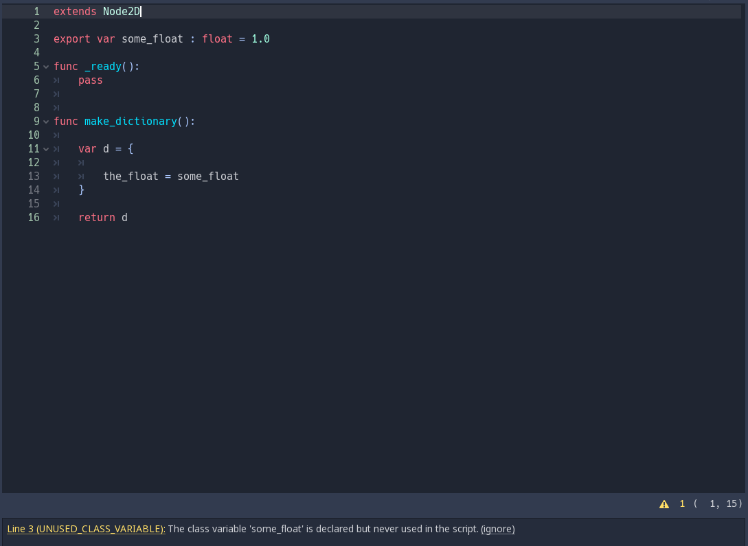 Warning about unused variables, that are being assigned in dictionaries. · Issue #28513 ...