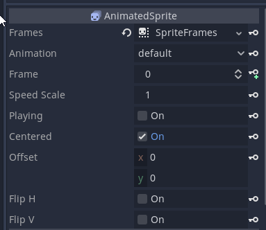 AnimationPlayer doesn't show the keyframe icon for AnimatedSprite, and consequently that node ...