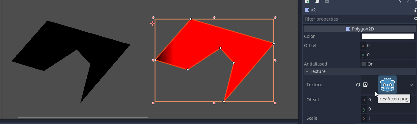 Polygon2D UV results are unusual for convex polygons in the editor. · Issue #43637 · godotengine ...