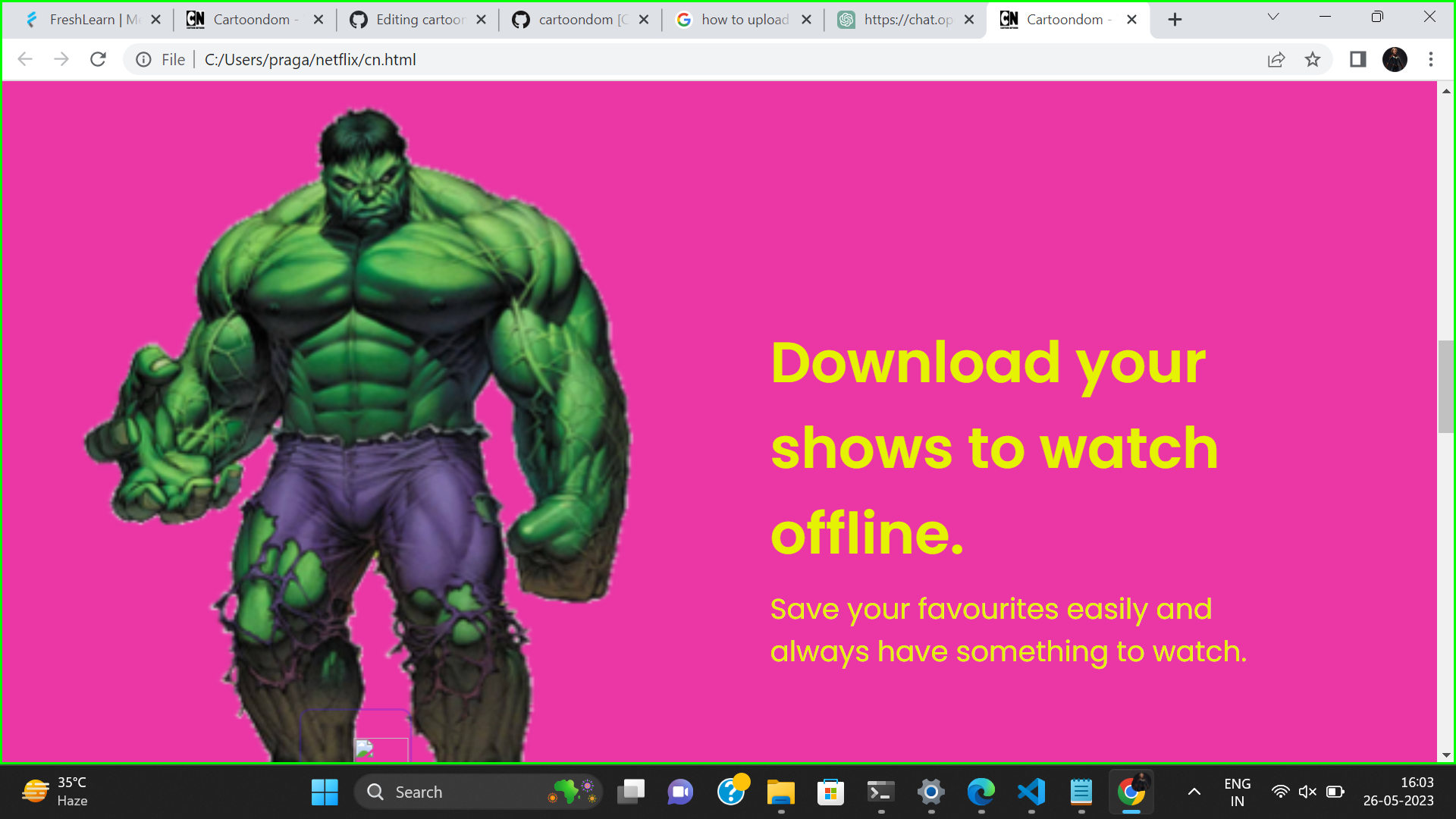 GitHub - pragatipusadkar18/cartoondom: Cartoon Dom is a captivating and delightful webpage ...