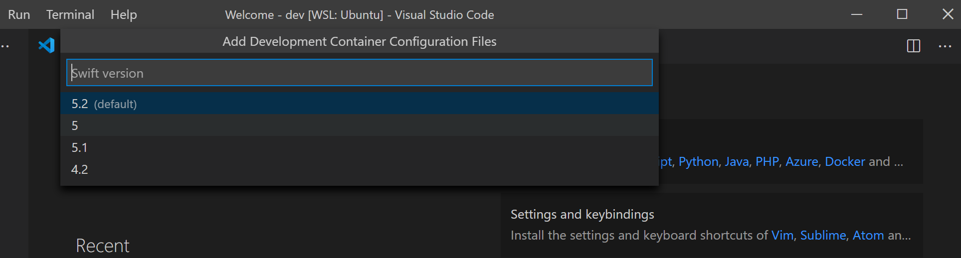 Swift 5.3 container definition not available · Issue #562 · microsoft/vscode-dev-containers · GitHub