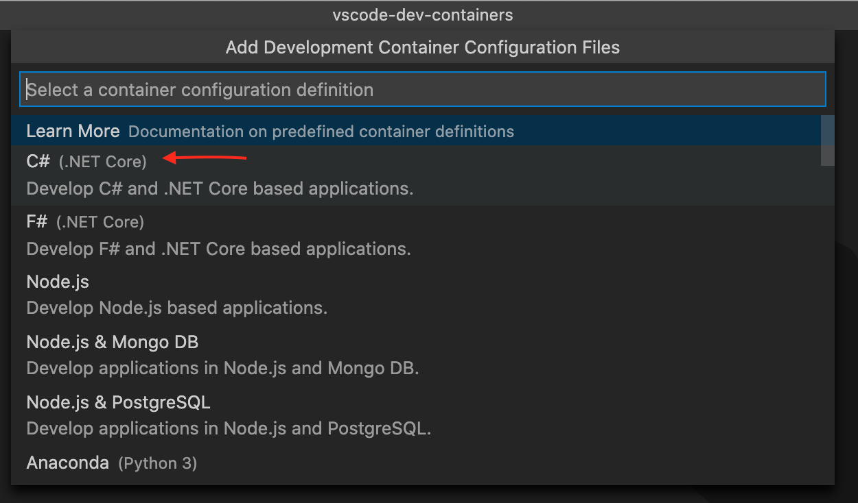 Net 5 Missing Devcontainer Configuration File · Issue 567 · Microsoftvscode Dev Containers