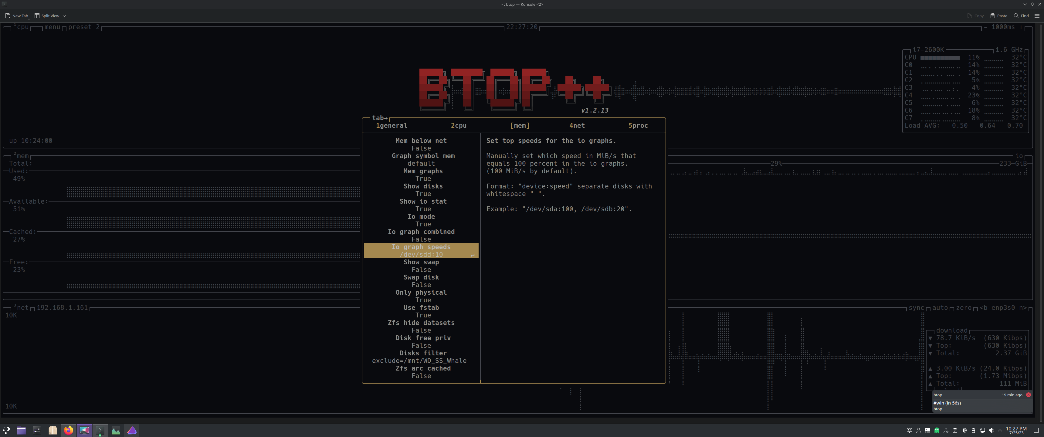 [BUG] IO graph speed (eg, /dev/sdd:20 ) does not work when sdd is USB flash drive · Issue #588 ...