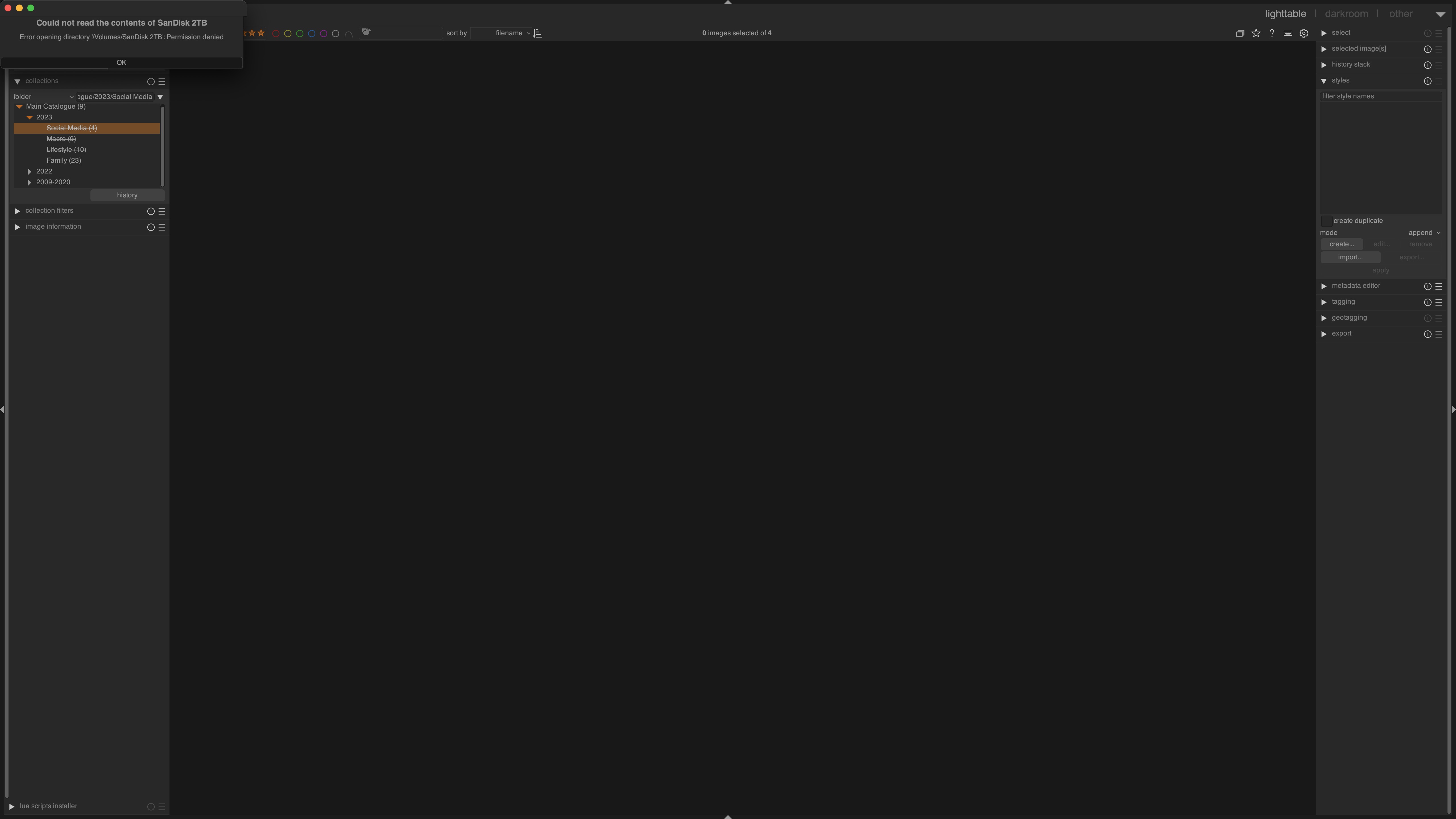Darktable stops accessing external drive · Issue #14178 · darktable-org/darktable · GitHub