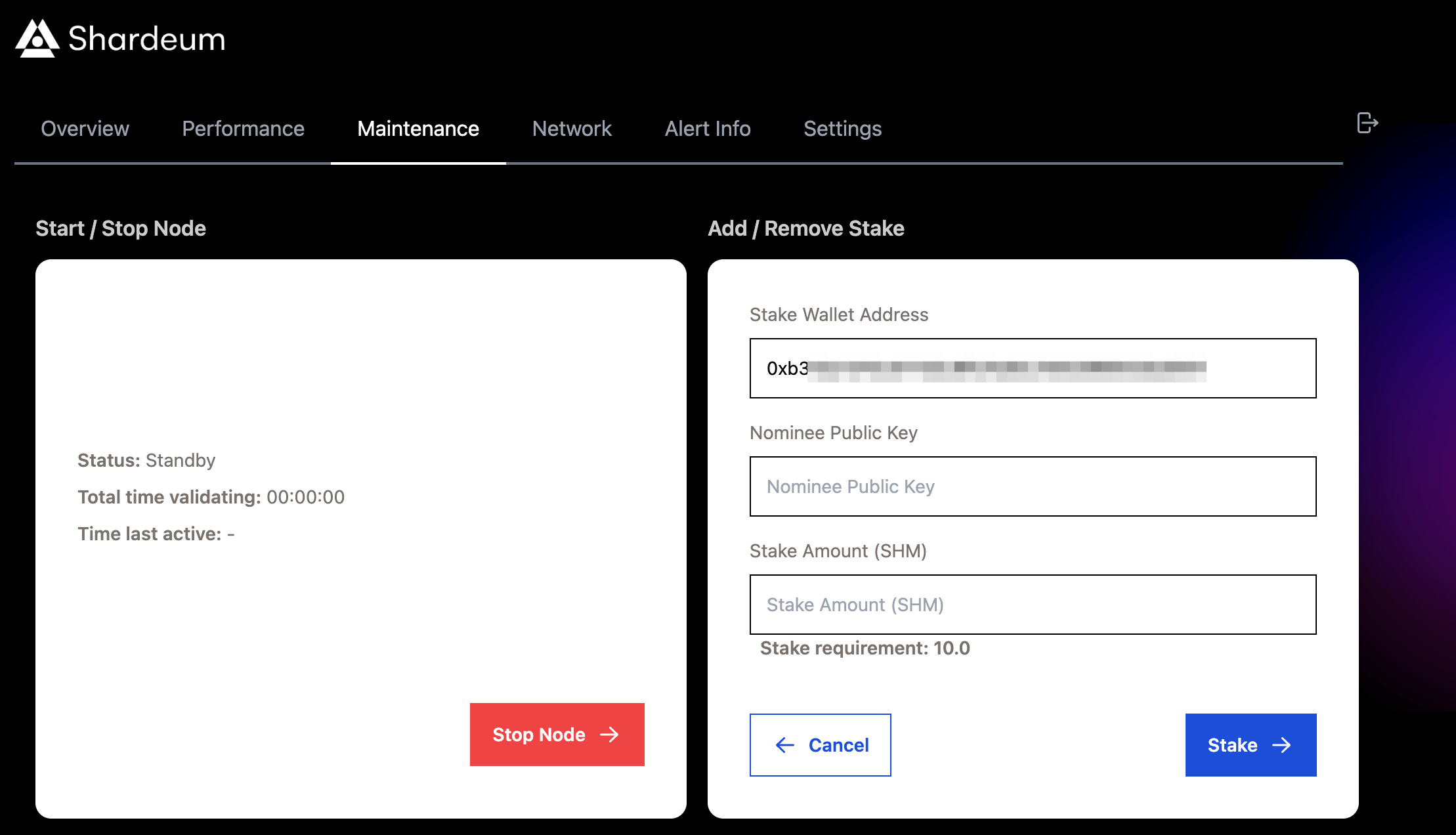 Validator Version 1.1.6 Nominee Public Key For Staking SHM Not Appearing · Issue #300 · shardeum ...