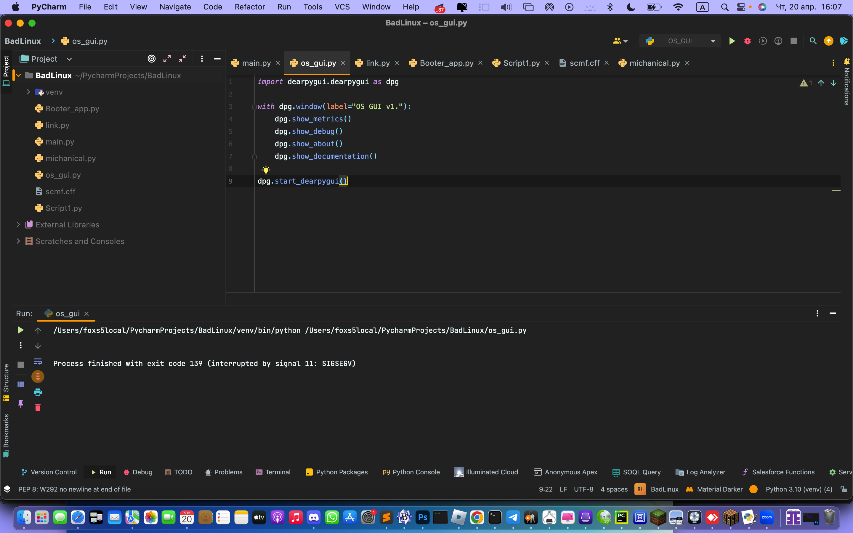 DearPyGUI interrupted by signal 11: SIGSEGV · Issue #2081 · hoffstadt/DearPyGui · GitHub