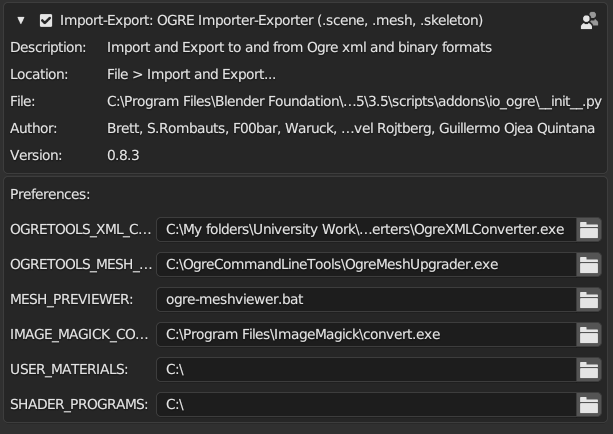 Error when trying to enable the import-export ogre in blender · Issue #175 · OGRECave ...