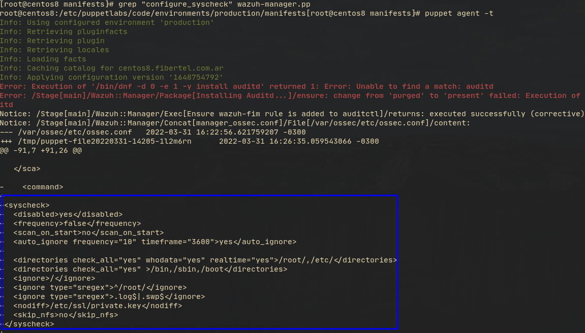 Syscheck variables with no effect, errors and dependencies not found for installation. · Issue ...