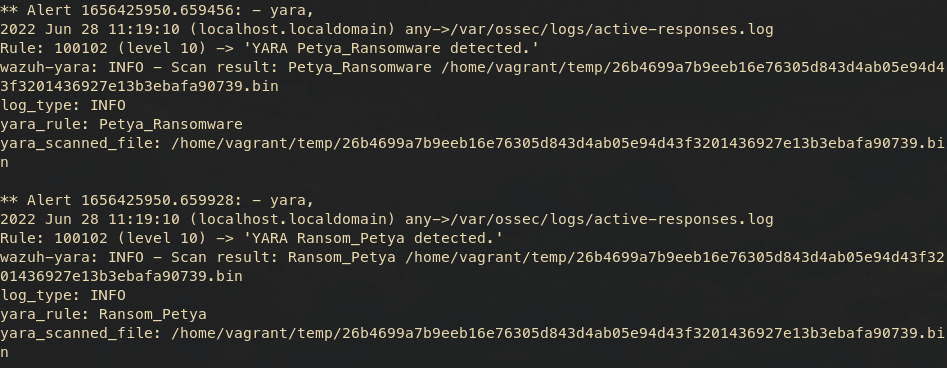 Integrate Wazuh with Yara failed · Issue #14055 · wazuh/wazuh · GitHub