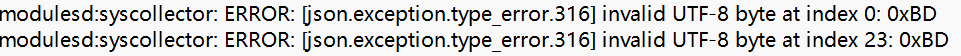Syscollector Json Exception Invalid Utf 8 Character · Issue 16682 · Wazuh Wazuh · Github