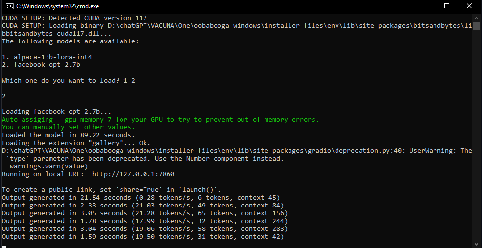When loading vicuna-13b-GPTQ-4bit-128g model, i get 3 warning and ...