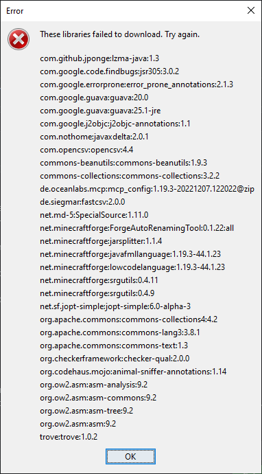 Missing Libraries For All Versions · Issue 9442 · Minecraftforgeminecraftforge · Github