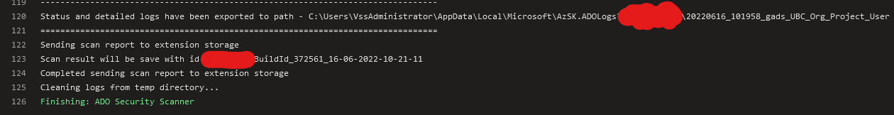 ADO Security Scanner Extension's dashboard crashes browser and shows no ...