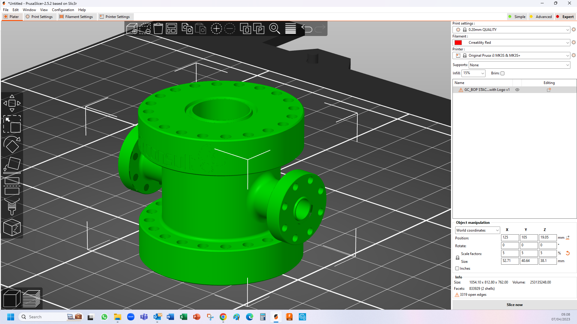 Slicing changing object · Issue #10279 · prusa3d/PrusaSlicer · GitHub
