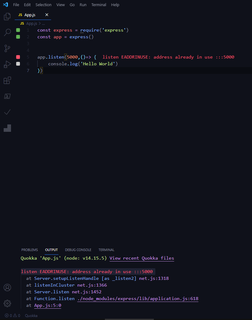 Listen Eaddrinuse Address Already In Use 5000 · Issue 627 · Wallabyjsquokka · Github 7725