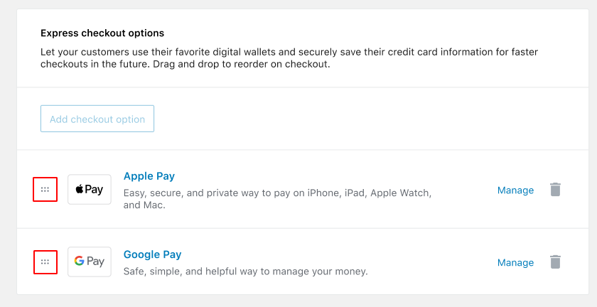 Implement sorting mechanism for the checkout options list in settings · Issue #1505 · Automattic ...