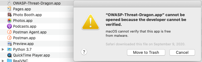 Desktop: TDD 1.3 not a trusted app for both Windows and Apple · Issue #219 · OWASP/threat-dragon ...