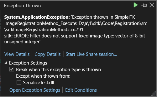 Image registration. Filter does not support fixed image type · Issue #1672 · SimpleITK/SimpleITK ...