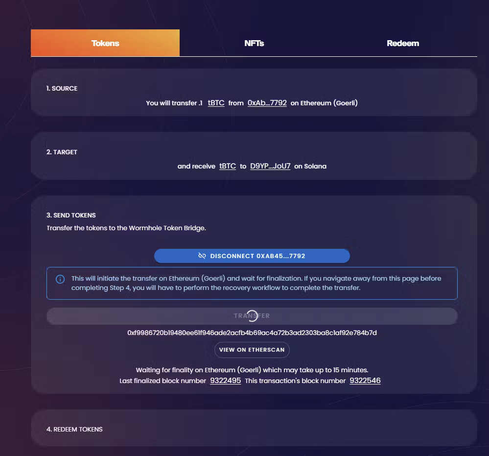 [UI Rec] Move body content of finalization into transfer status modal · Issue #239 · XLabs ...