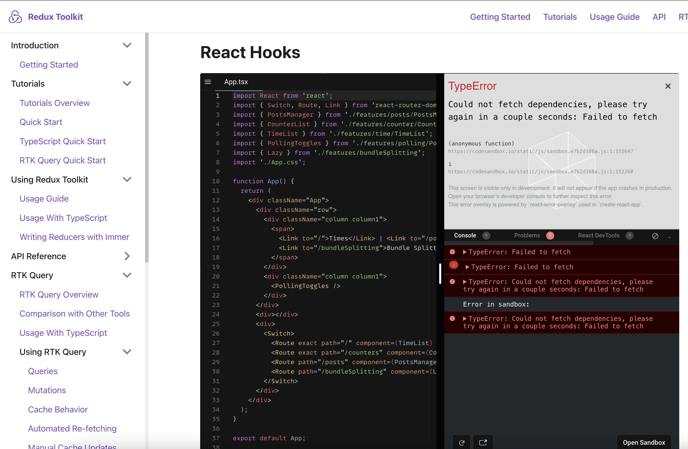 Examples Not Working Issue 2213 Reduxjs redux toolkit GitHub