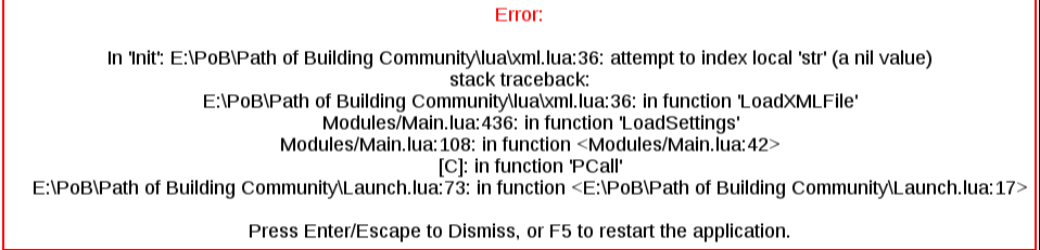 ERROR · Issue #5970 · PathOfBuildingCommunity/PathOfBuilding · GitHub