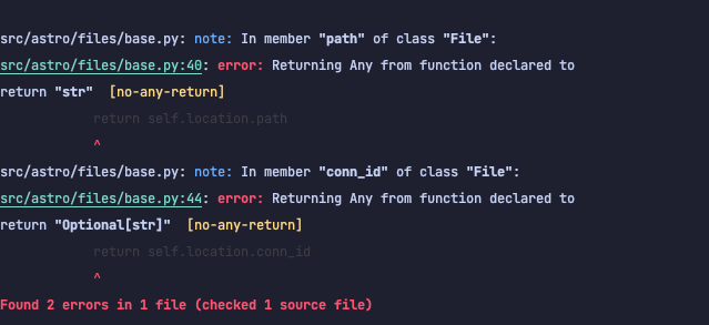 Fix Mypy Path Property Of Class File Issue · Issue 543 · Astronomer Astro Sdk · Github