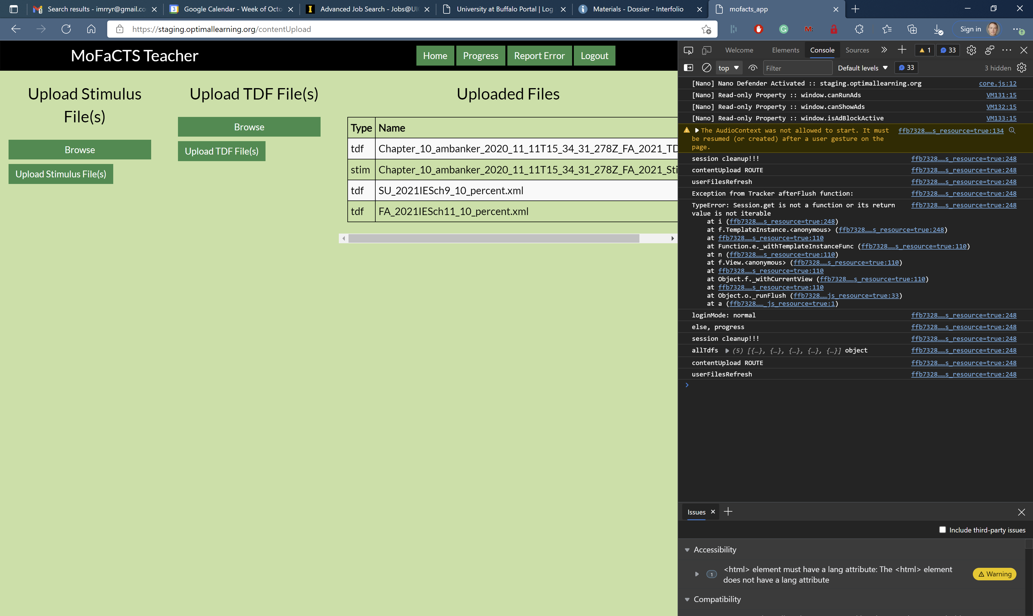 Uploaded content filelist is not kept current · Issue #308 · memphis-iis/mofacts · GitHub