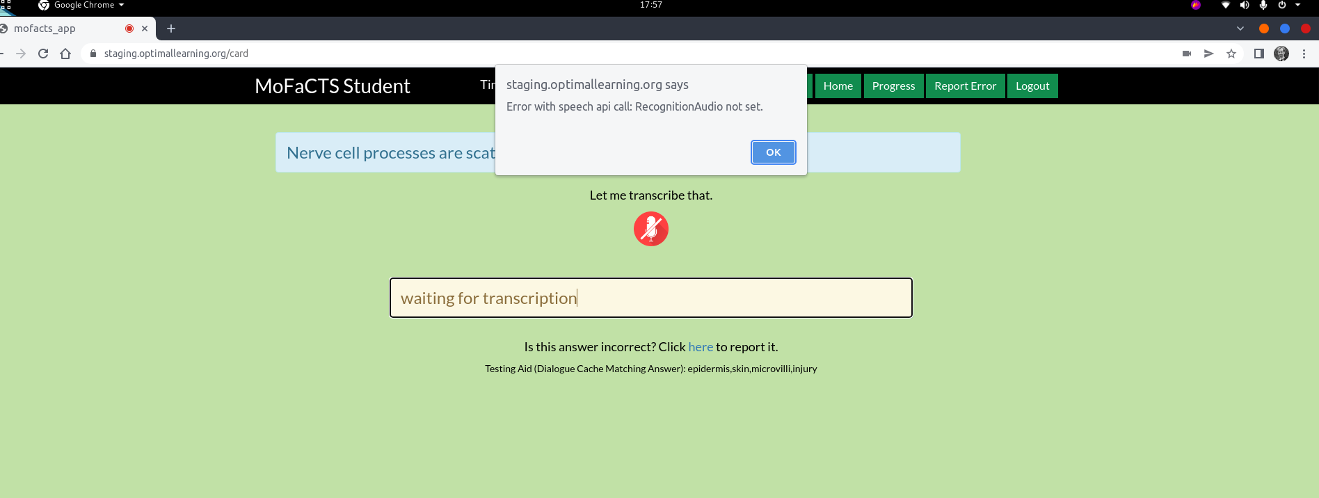 Screenshot of audio popup error · Issue #542 · memphis-iis/mofacts · GitHub