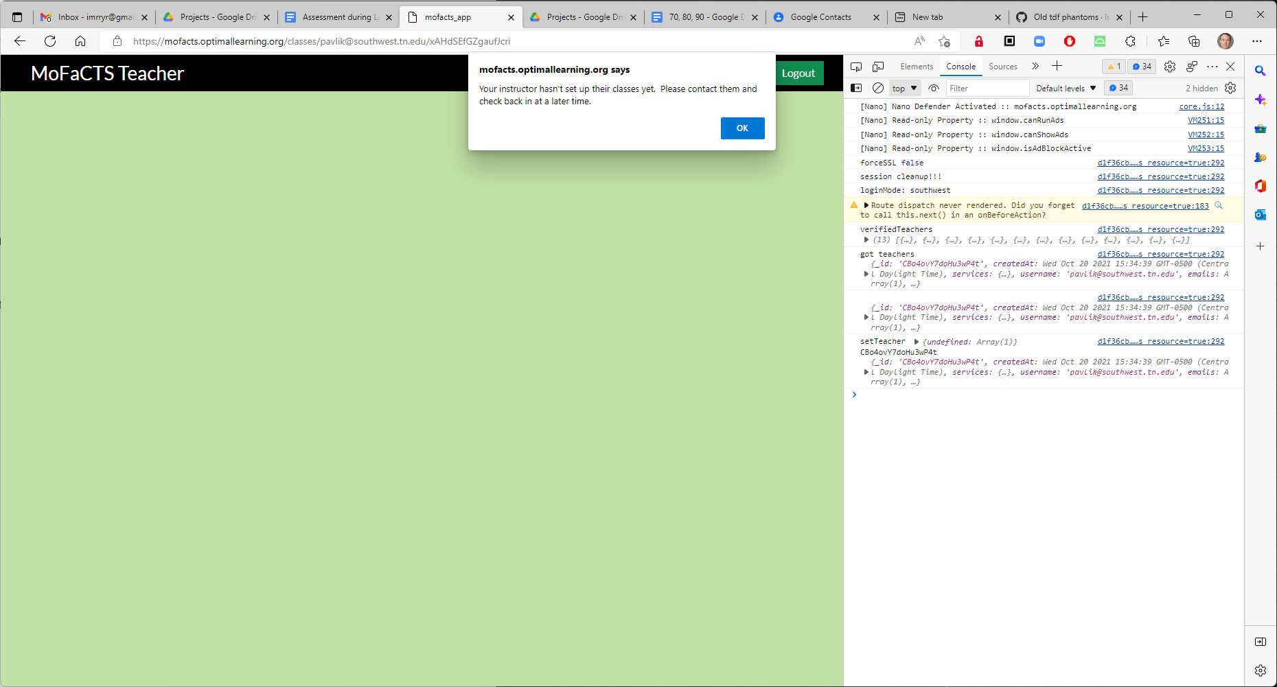 Class link not working · Issue #931 · memphis-iis/mofacts · GitHub