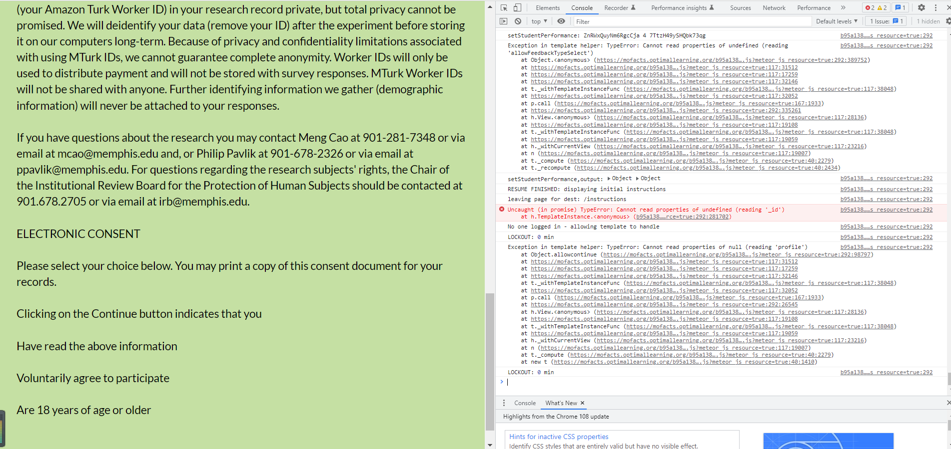 Prior logins stored and not cleared upon new login attempt · Issue #1057 · memphis-iis/mofacts ...