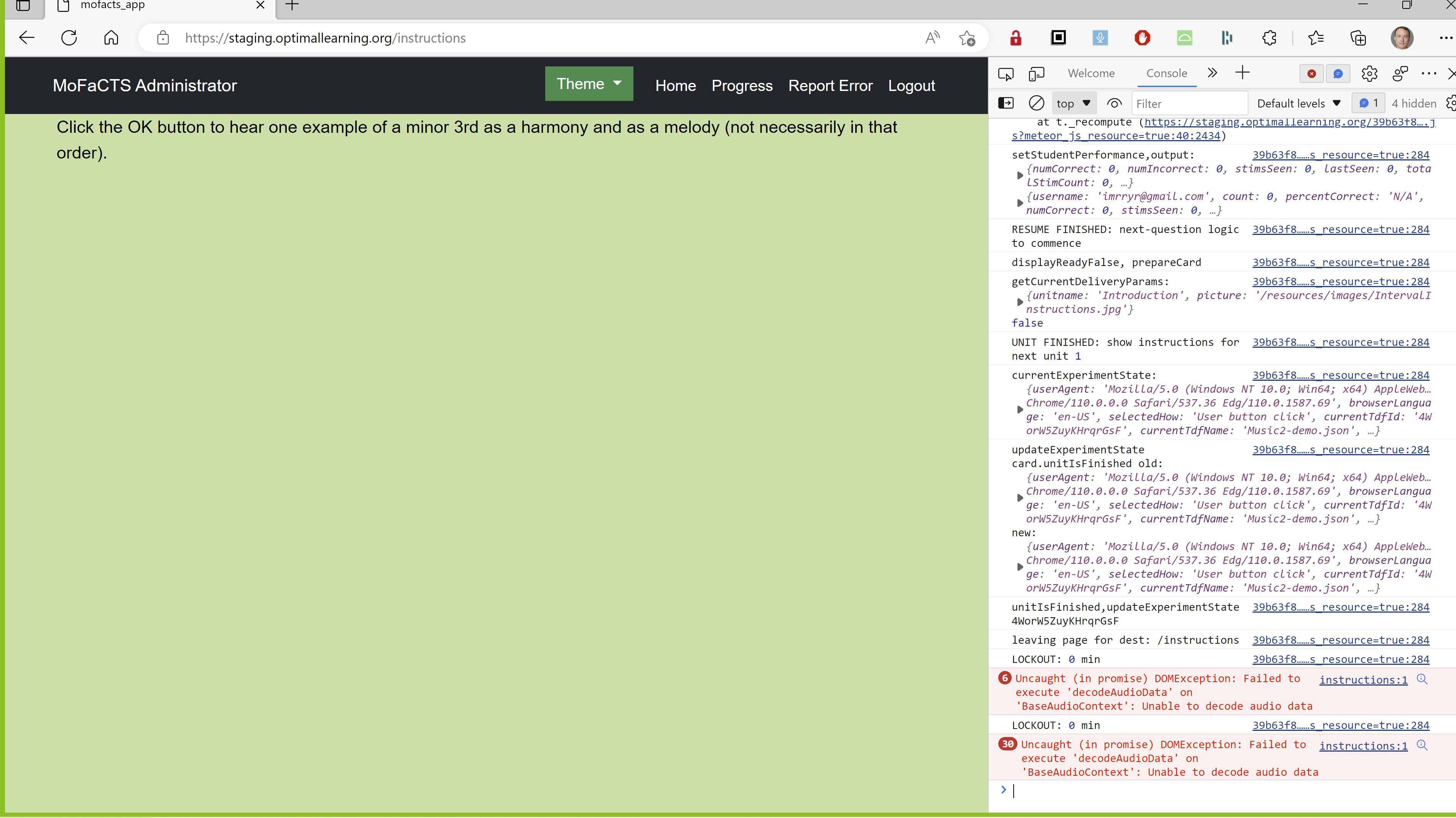 Failure in music demo · Issue #1084 · memphis-iis/mofacts · GitHub