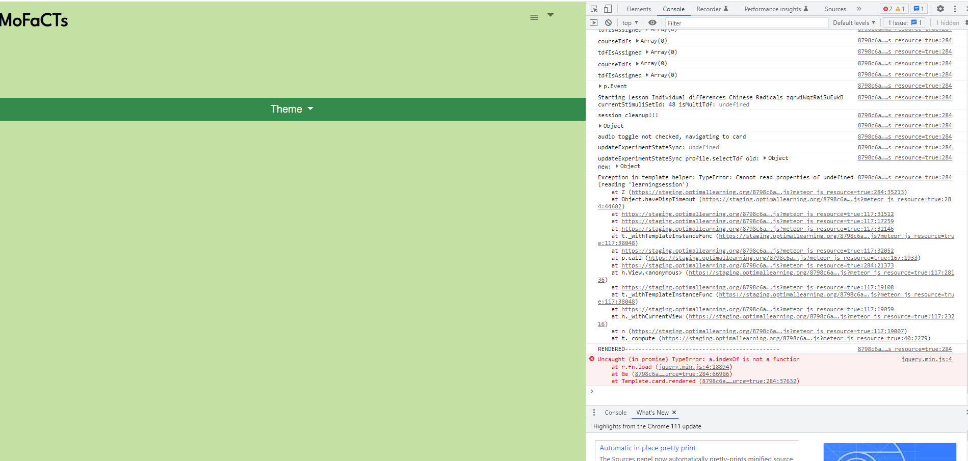 failure on start · Issue #1100 · memphis-iis/mofacts · GitHub