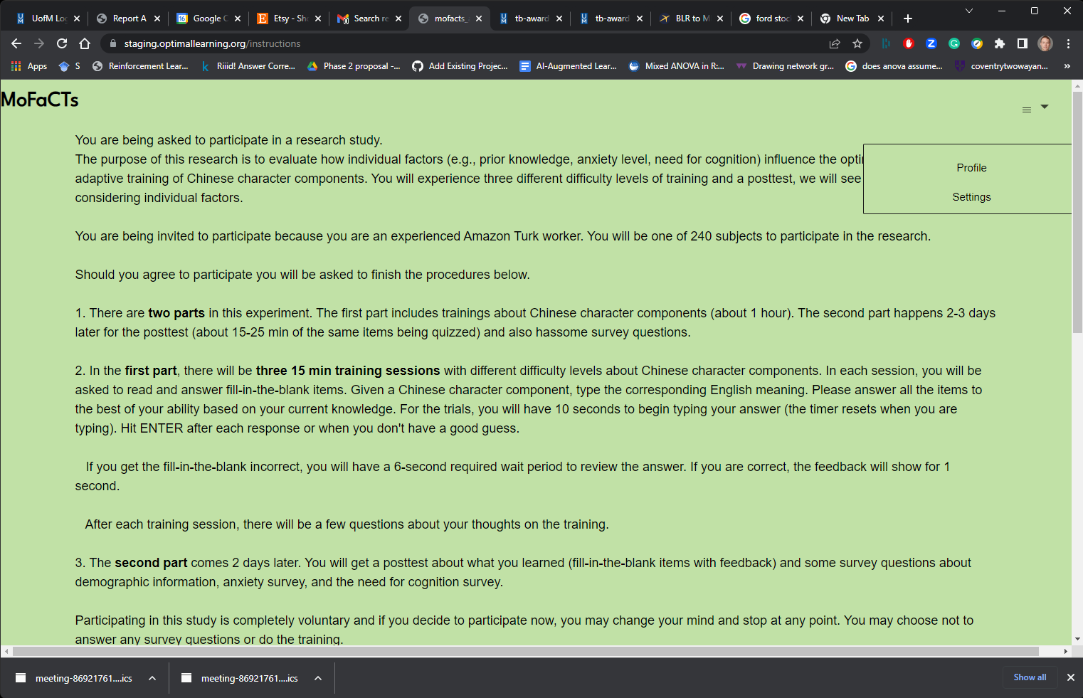 Details of experiment screens · Issue #1112 · memphis-iis/mofacts · GitHub