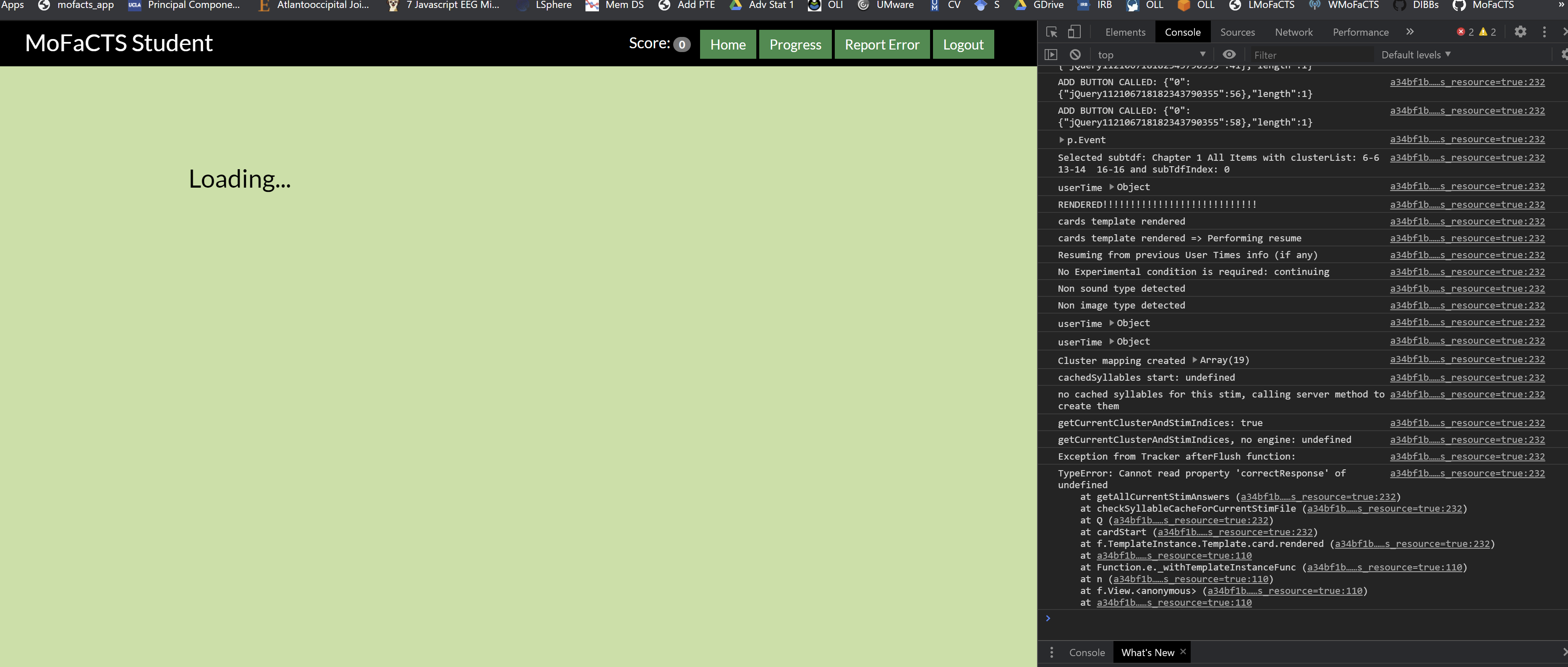 Bug · Issue #186 · memphis-iis/mofacts · GitHub
