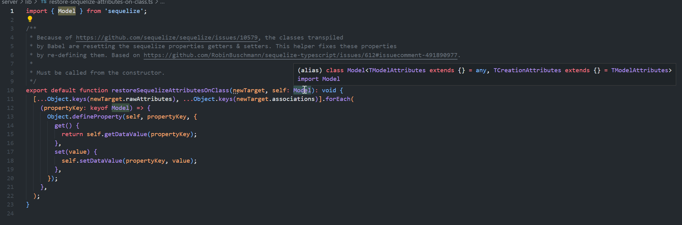 Wrong import suggested by Visual Studio Code when using TypeScript · Issue #14897 · sequelize ...