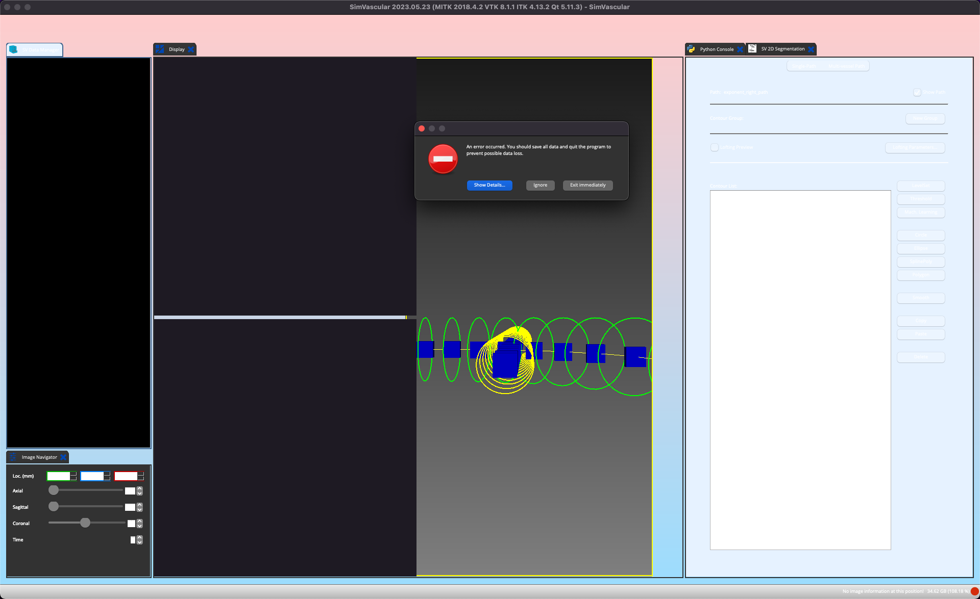 Sv Crashes When Clicking On Segmentations Generated From Python Script