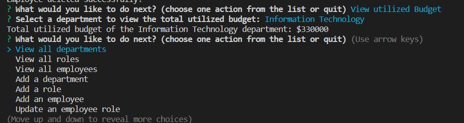 GitHub - soniasebastian/employee_tracker: This application manages employee data using CLI ...