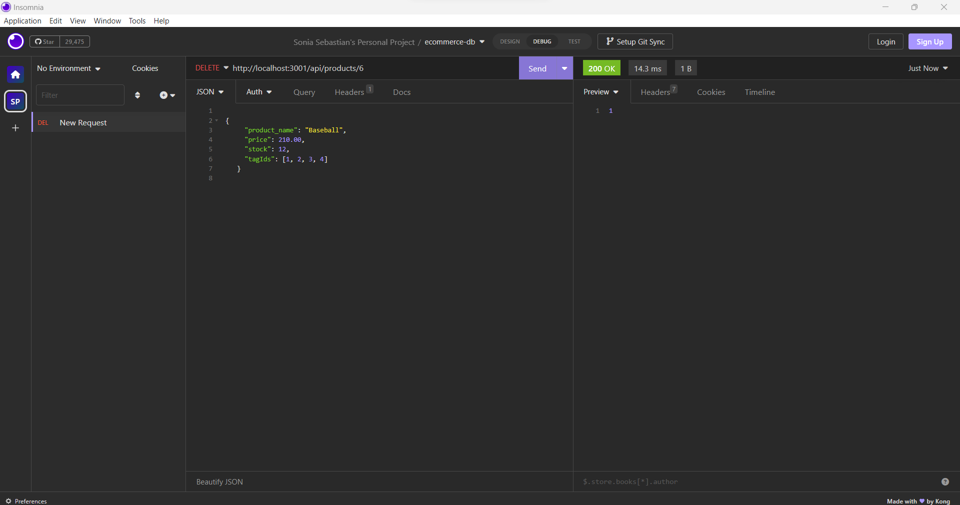 Github Soniasebastianecommerce Backend Orm To Build The Back End For An E Commerce Site 