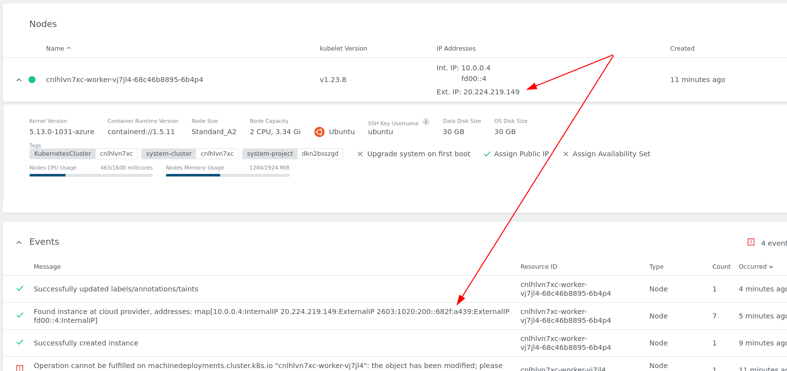 Allow multiple ExternalIPs in node details of machine deployments · Issue #4631 · kubermatic ...