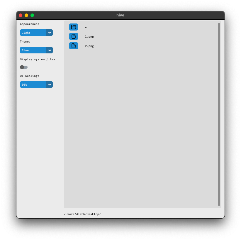 Project Showcase: hive · TomSchimansky CustomTkinter · Discussion #1731 ...