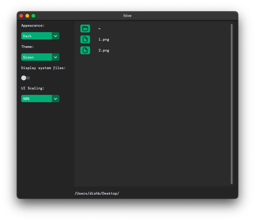 Project Showcase: hive · TomSchimansky CustomTkinter · Discussion #1731 · GitHub