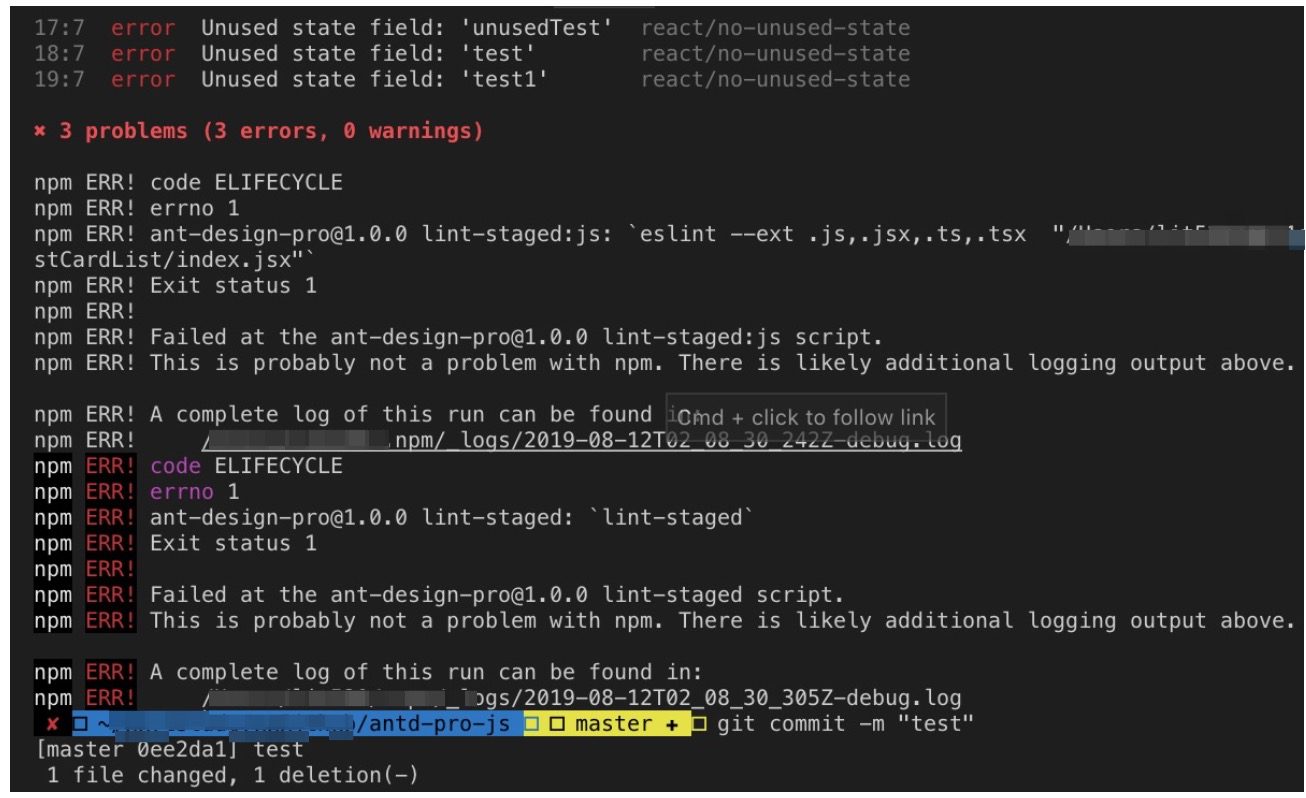 hooks无法执行pre-commit · Issue #5054 · ant-design/ant-design-pro · GitHub