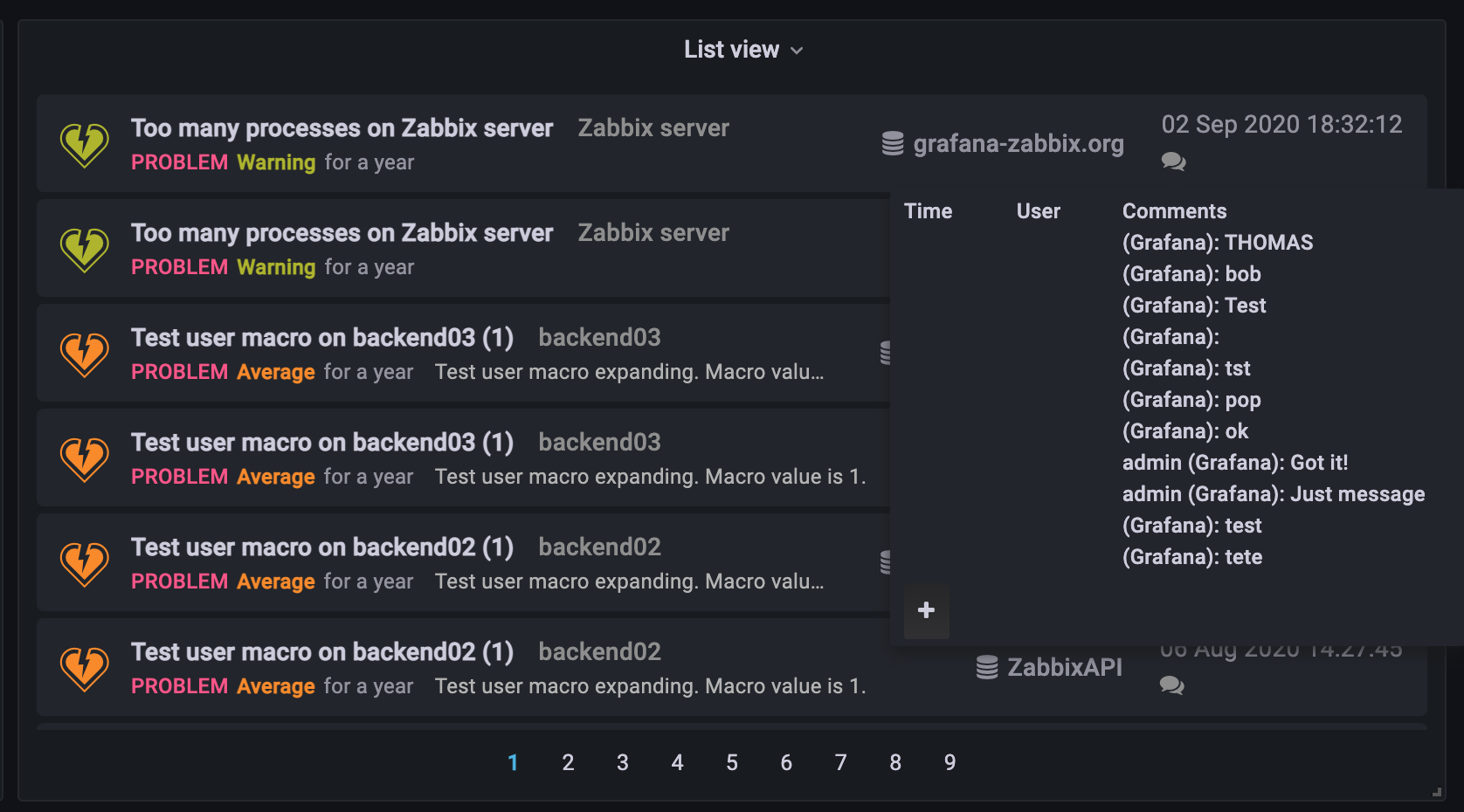 Ack Doesn T Show Time Or User In Problems Panel List View · Issue 1312 · Grafana Grafana Zabbix