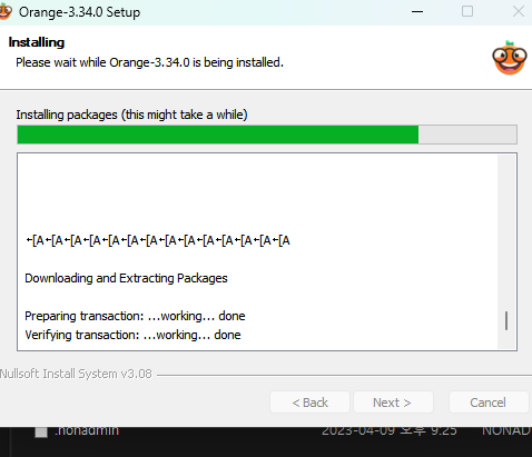 오렌지3가 인스톨중에 인스톨이 안되는 현상이 있었습니다. 인스톨 방법이 없는지요? · Issue #1016 · codingeverybody/codingyahac · GitHub