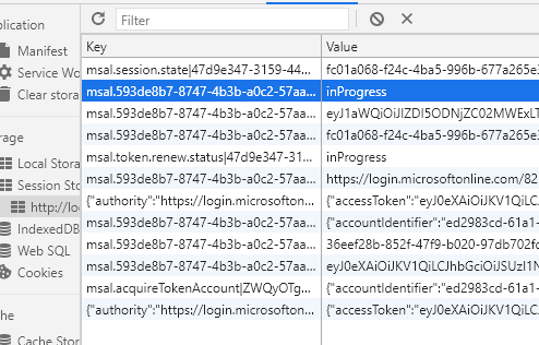acquireTokenSilent null_or_empty_id_token error when open new window/browser for the logged in ...
