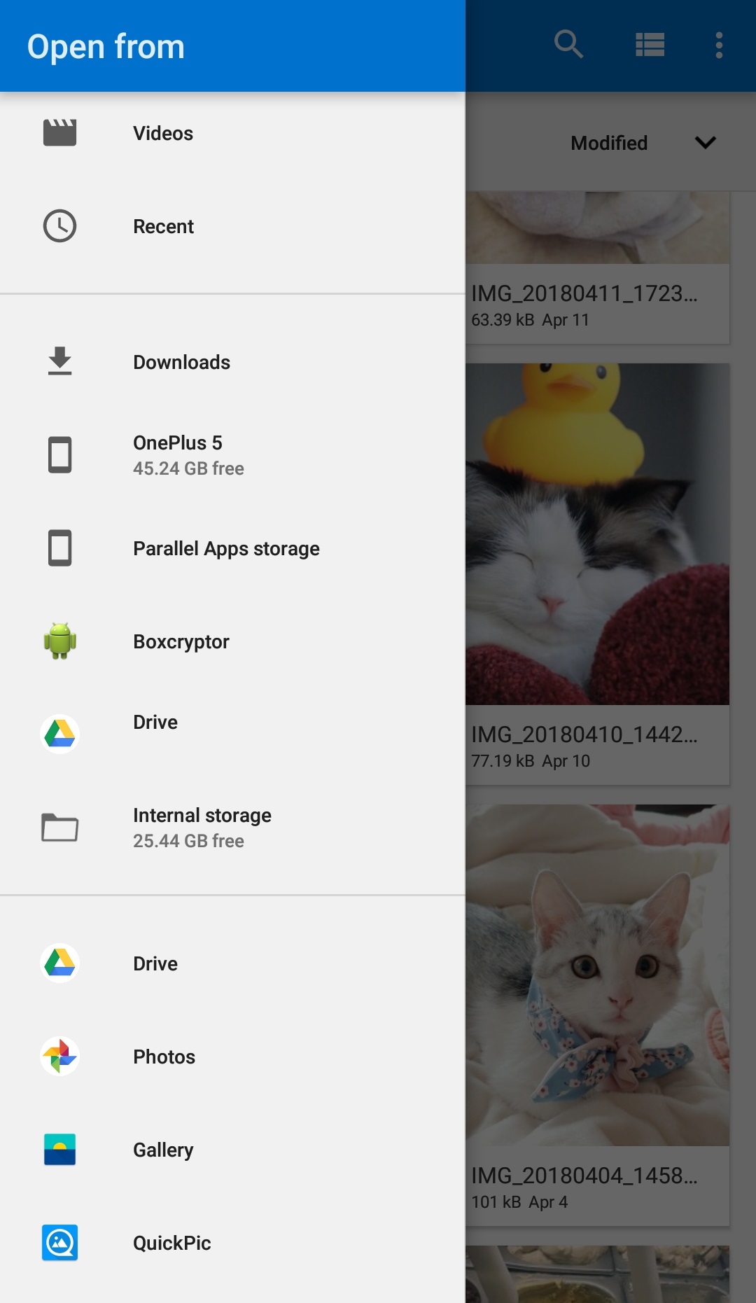 Adding attachments, intent handler does not show other sources in "Open from" window. · Issue ...